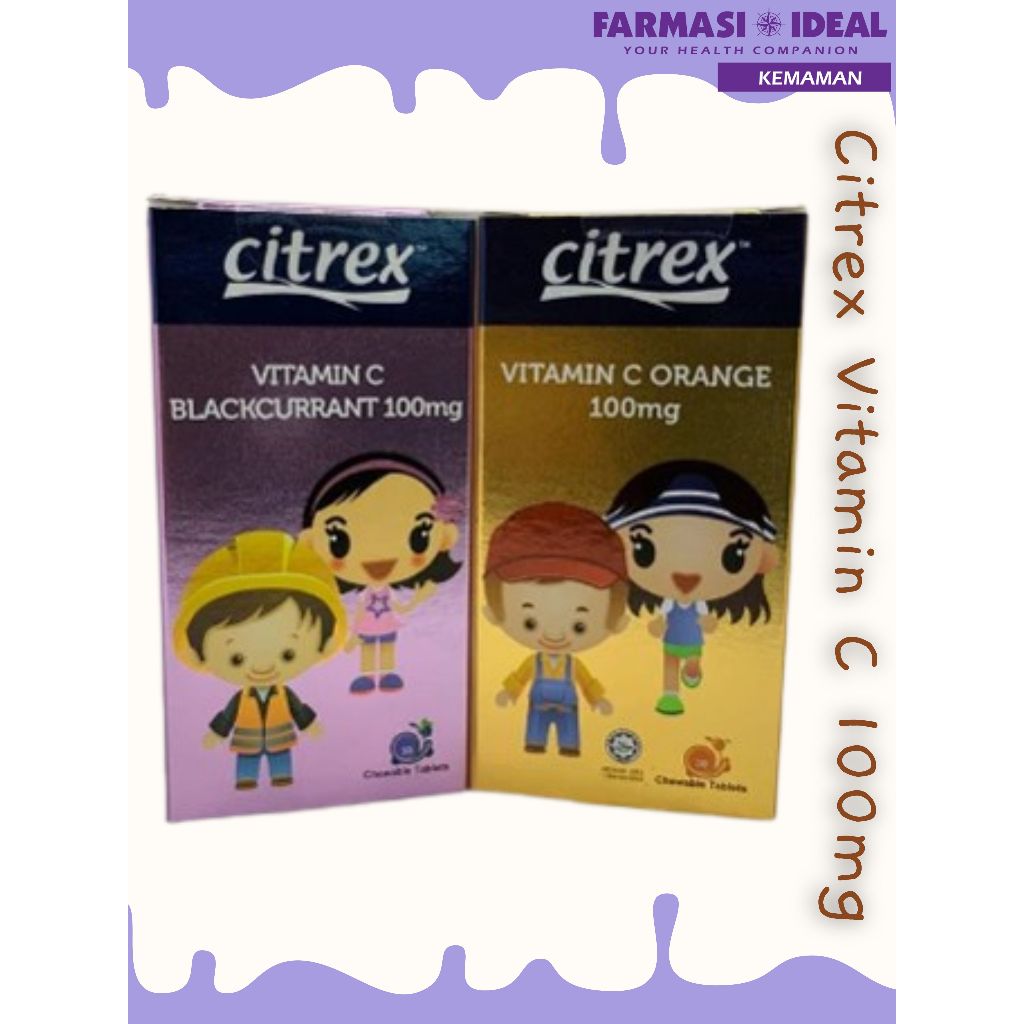 🔥READY STOCK🔥CItrex Chewable Kids Vitamin C 100mg (90's) Orange ...