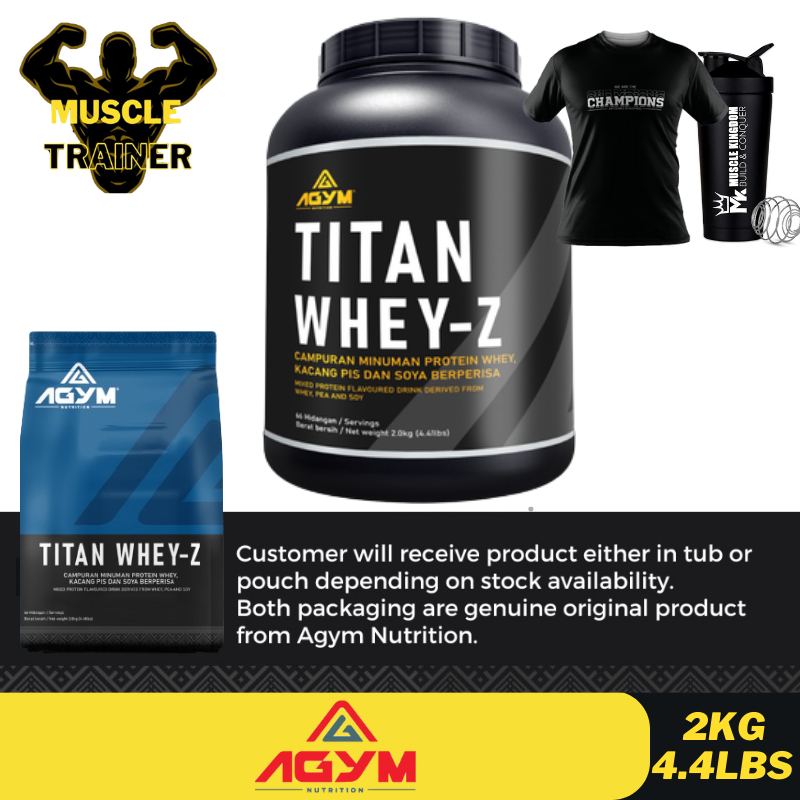 Agym Nutrition Titan Whey Protein Halal Whey Protein Powder Lean Muscle ...