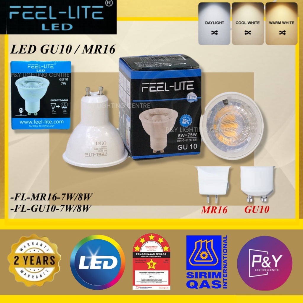 Feel Lite LED GU10 / MR16/ 8W/7W /10W BLACK/Spot Light Bulb / Eyeball ...