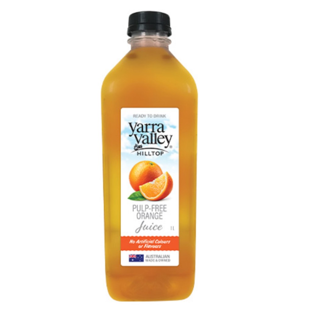 Yarra Valley Hilltop Pulp Free Orange Juice, 1Liter (Assorted) | Shopee ...