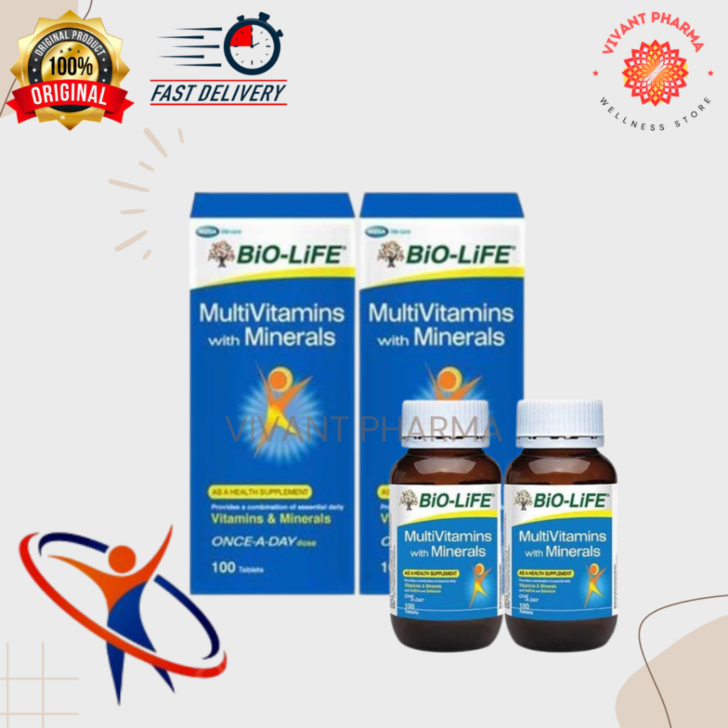 Biolife MultiVitamins with Minerals Tablets 2 x 100's (EXP:20/2/2025 ...