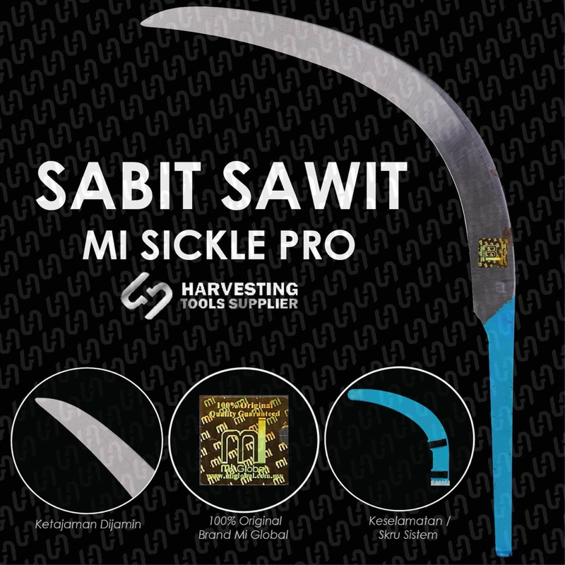 MI GLOBAL Pro Oil Palm Sickle Oil Palm Harvesting Knife Pisau Sabit ...