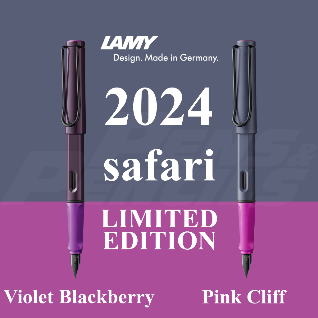 LAMY safari Pink Cliff & Violet Blackberry Fountain Pen EF/F/M/B Nib ...