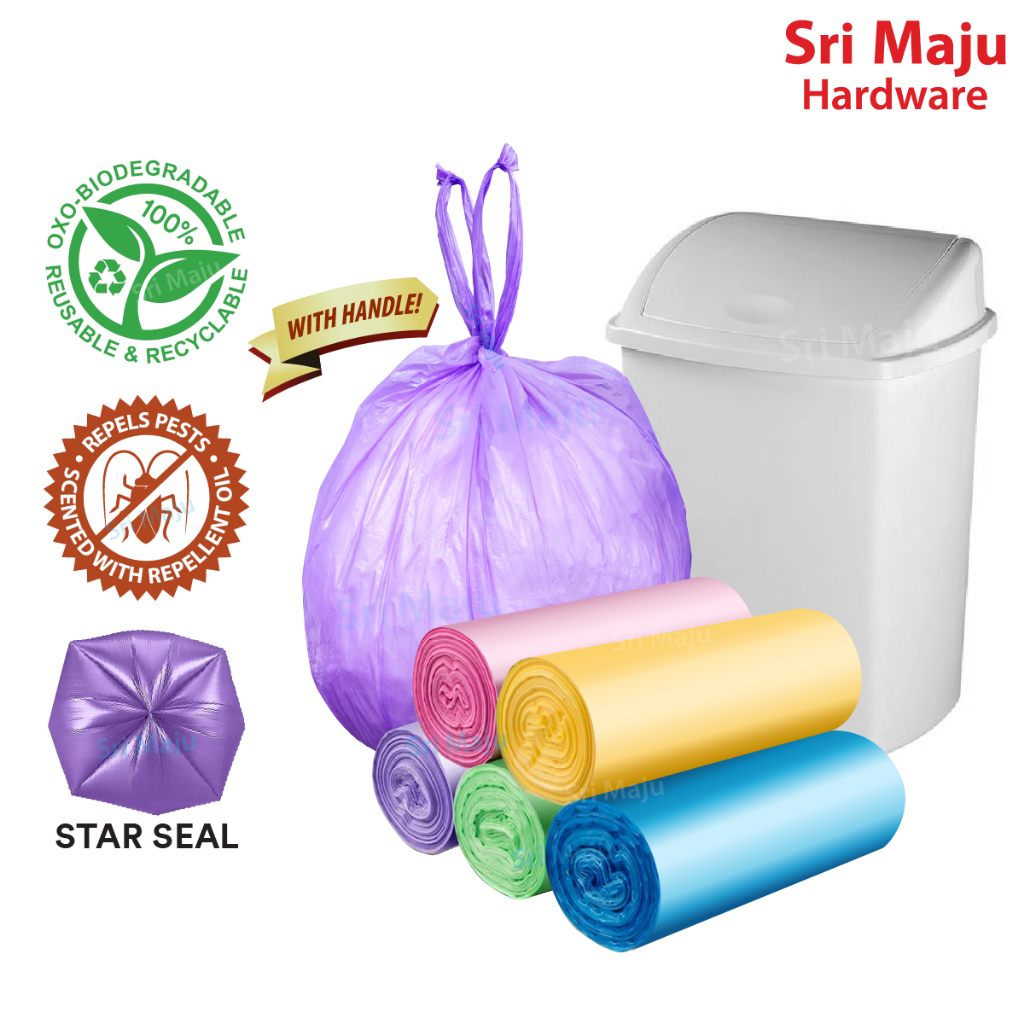MAJU GBB-HSC Anti Pest Scented Garbage Bag Trash Bin Liner Oxo ...