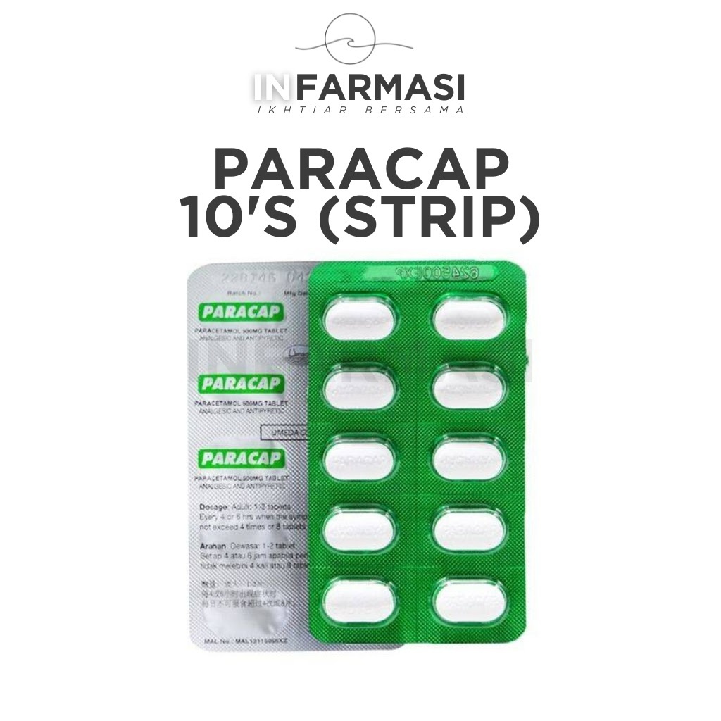 Paracap Paracetamol 500mg Tablet 10's (Strip) - Ubat Demam Tahan Sakit Dewasa | Shopee Malaysia