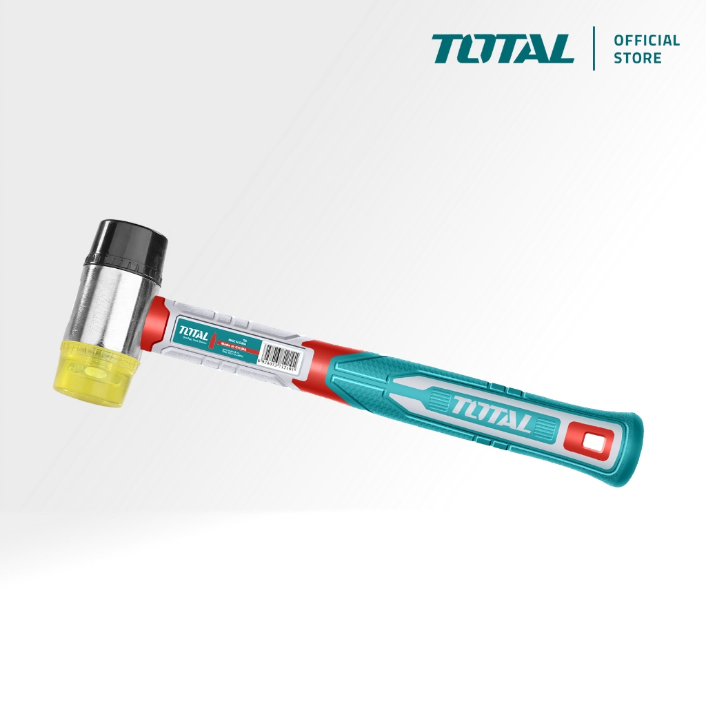 TOTAL Rubber Hammer Fibreglass Handle + Comfortable Gripe + Protect ...