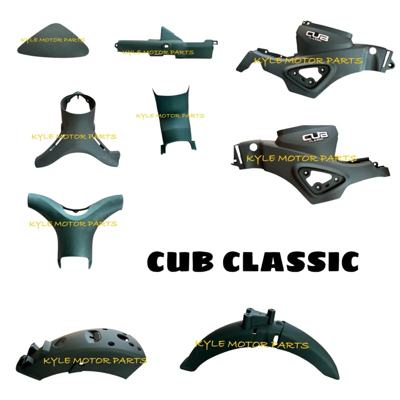 CUB CLASSIC BODY COVER MATTE GREEN ORIGINAL WMOTO 100% | Shopee Malaysia