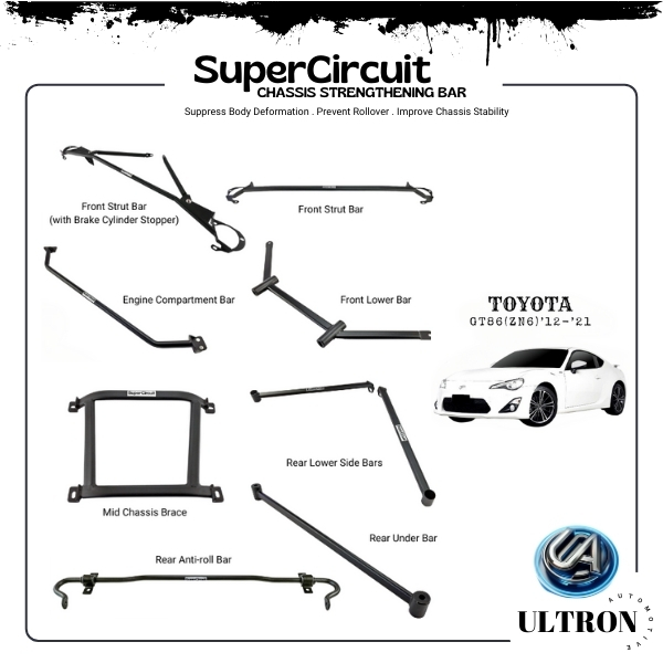 SuperCircuit Chassis Strengthening Safety Bar Toyota GT 86 (ZN6) 2012 ...