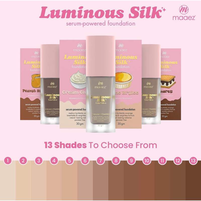 MAAEZ LUMINOUS SILK SERUM FOUNDATION 💕 | Shopee Malaysia