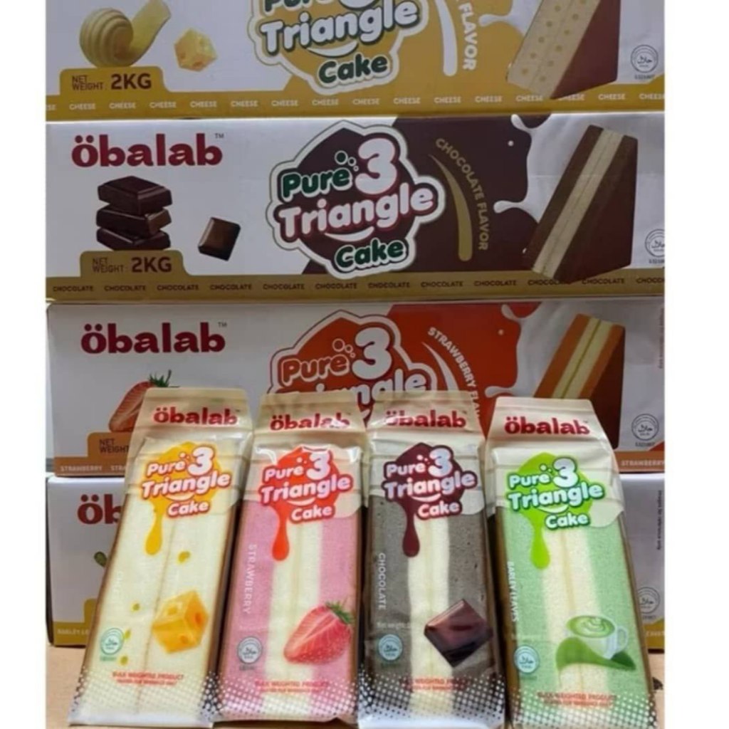 KEK VIRAL OBALAB / OBALAB PURE TRIANGLE CAKE CHEESE/ STRAWBERRY ...