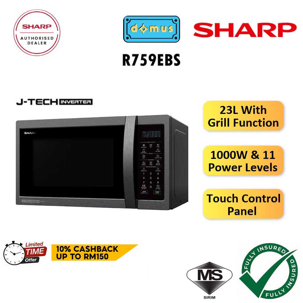 Sharp J-Tech Inverter Microwave Oven with Grill 28L 1000W With Quick ...