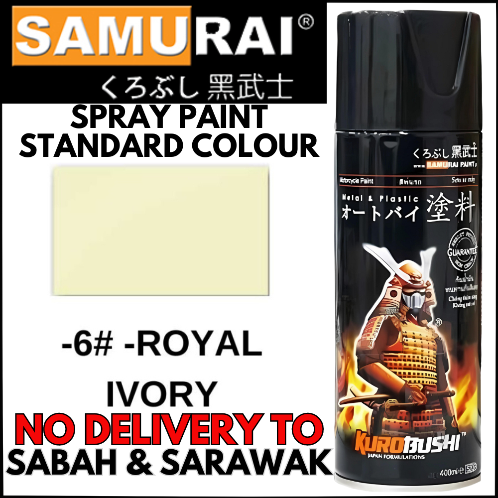 ''SAMURAI'' SPRAY PAINT (STANDARD COLOUR) -6# -ROYAL IVORY | Shopee ...