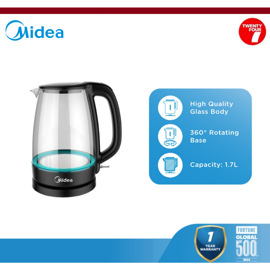 MIDEA 1.7L Electric Jug Kettle MK-17G02 | Shopee Malaysia