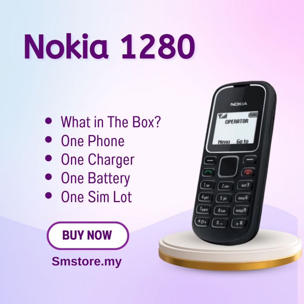 New Nokia 1280 Button Mobile Phone Ready Stock | Shopee Malaysia