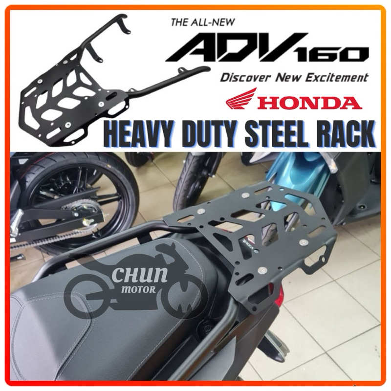 Honda ADV160 Heavy Duty Rack Motorcycle / Honda Adv 160 Top Rack ...