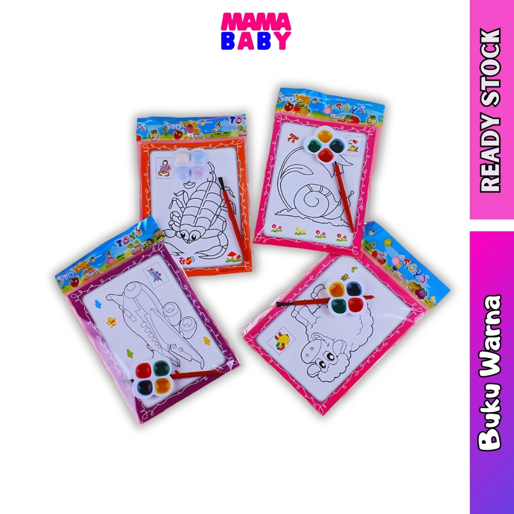Buku warna Kids Painting Toys Children Color Watercolor Toy buku warna ...
