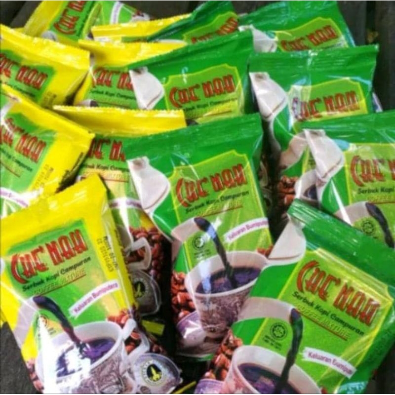 Kopi Che' Nah Serbuk Kopi Campuran (Hijau/Kuning) | Shopee Malaysia