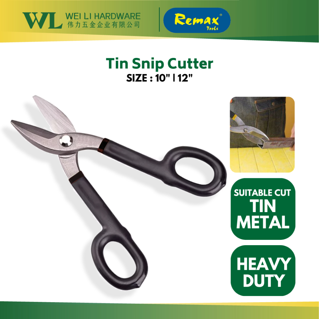 REMAX 10" 12" Tin Snip Cutter Heavy Duty / Metal Sheet Cutter / Guting ...