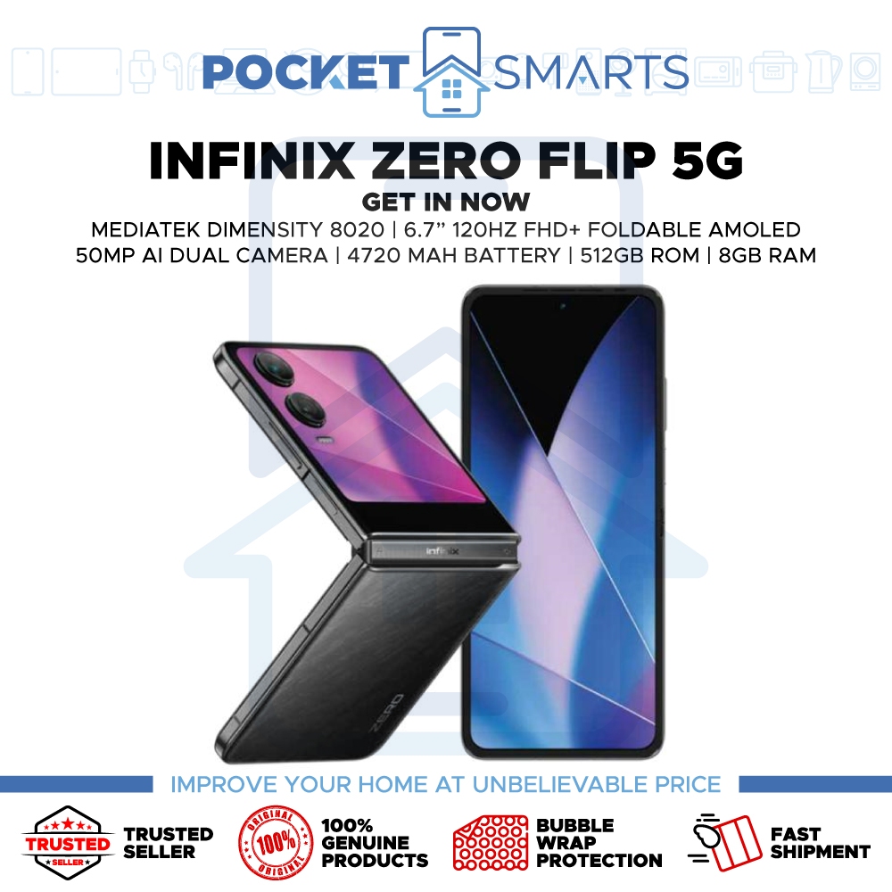 [Special Promo] Infinix Zero Flip 5G (512GB ROM | 8GB RAM) 1 Year Infinix Malaysia Warranty ...