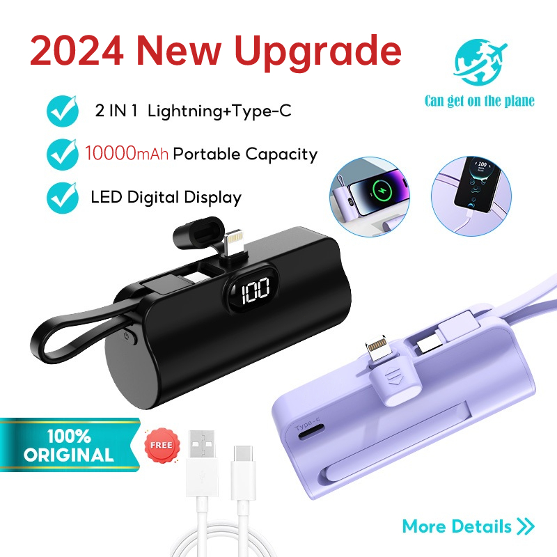 New Upgrade 10000mAh Mini Portable Powerbank for iPhone Android Micro ...