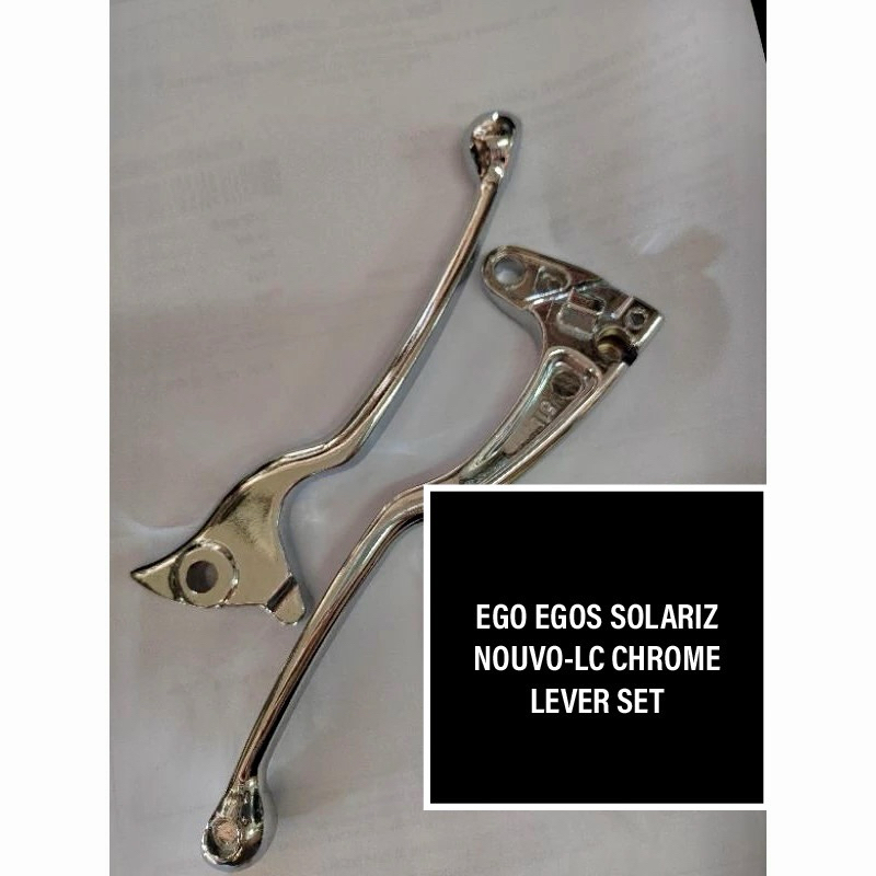 (1 SET) CHROME BRAKE LEVER SET RH + LH BREK TANGAN SET YAMAHA SOLARIZ ...