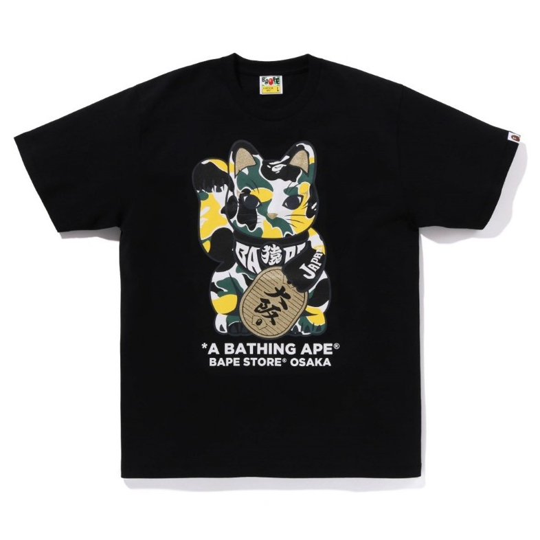 A Bathing Ape BAPE Manekineko (Lucky Cat) Tee Black | Shopee Malaysia