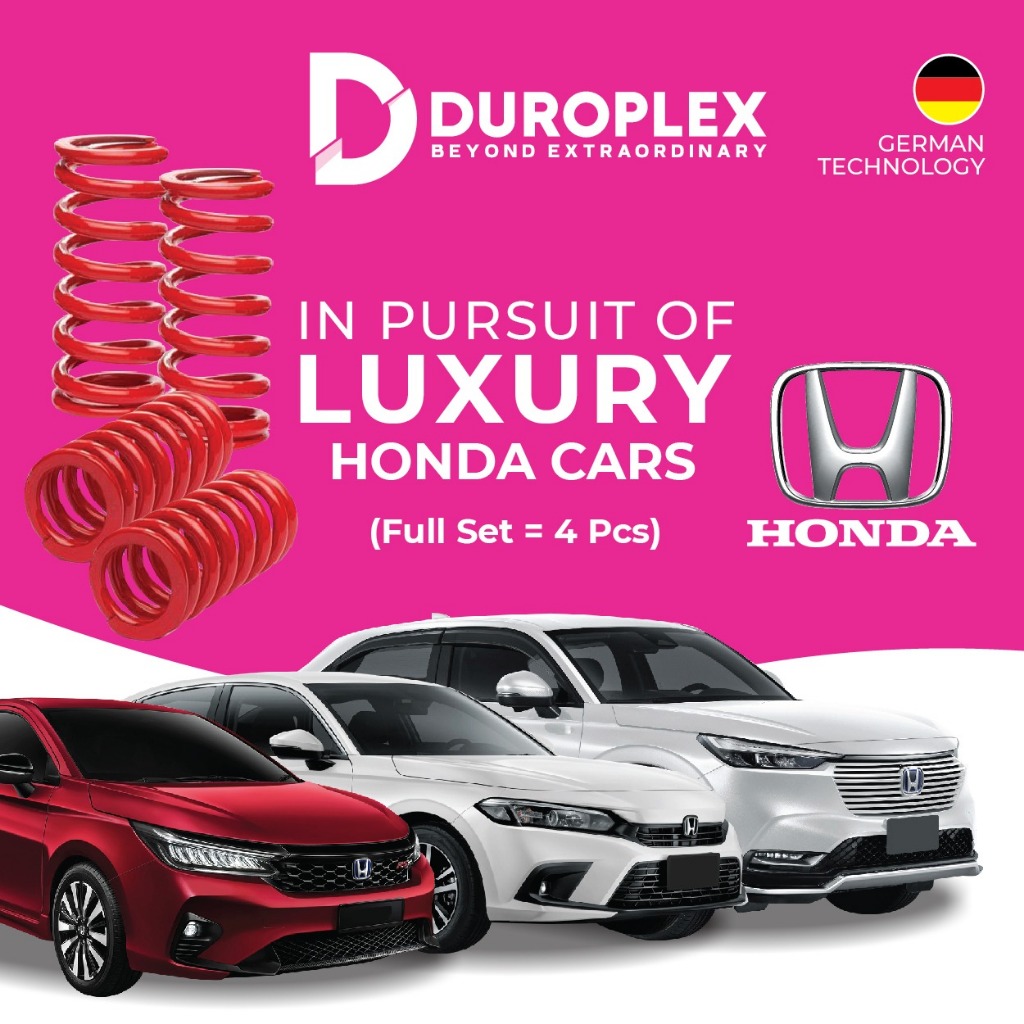 DUROPLEX Full Set Heavy Duty Lowered Sport Spring Honda Car | Shopee ...