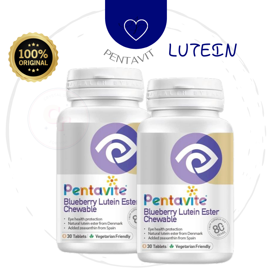 Pentavite Blueberry Lutein Ester Chewable 30 Tablets Eye Health ...