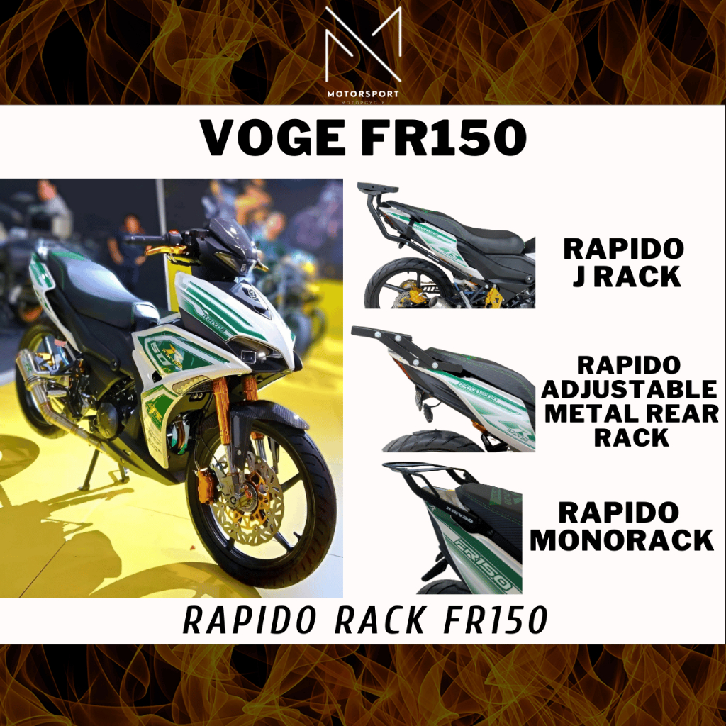 RAPIDO VOGE FR150 Heavy Duty Monorack J Adjustable Mono Rack Rek ...