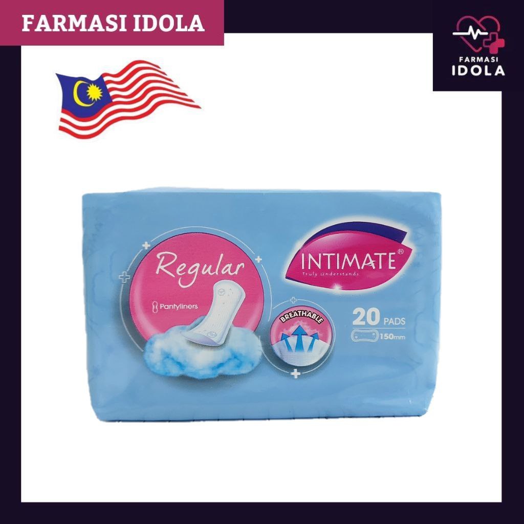 Intimate Regular Pantyliner 150mm (20pcs) | Shopee Malaysia