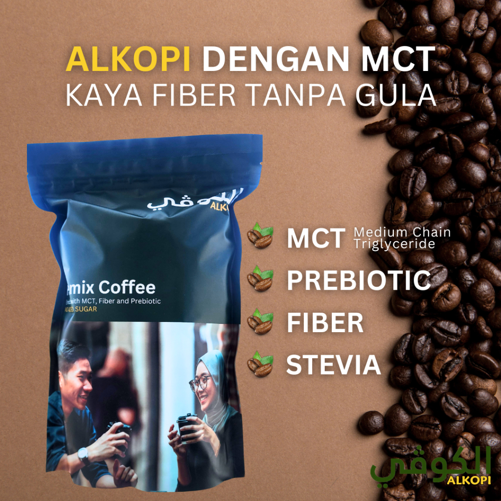 ALKOPI - Kopi MCT dengan Prebiotik Fiber tanpa gula (KOPI DIET/KURUS ...