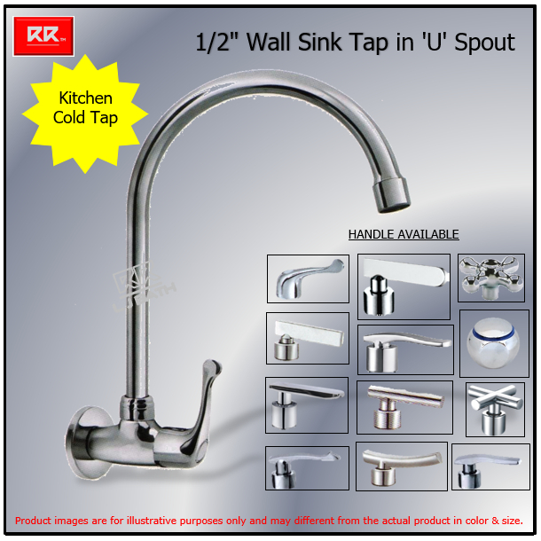 1/2" Wall mounted sink tap in 'U' spout | Shopee Malaysia