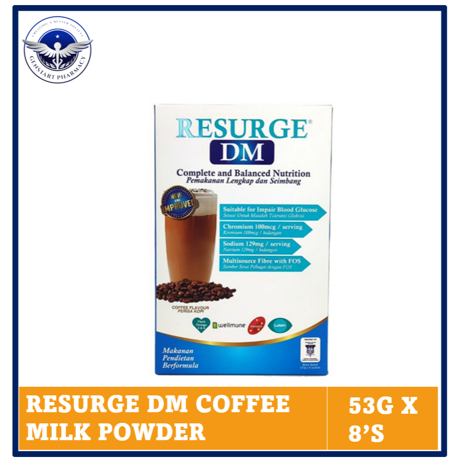 RESURGE DM COFFEE MILK POWDER WITH CHROMIUM & INOSITOL (53G X 8'S ...