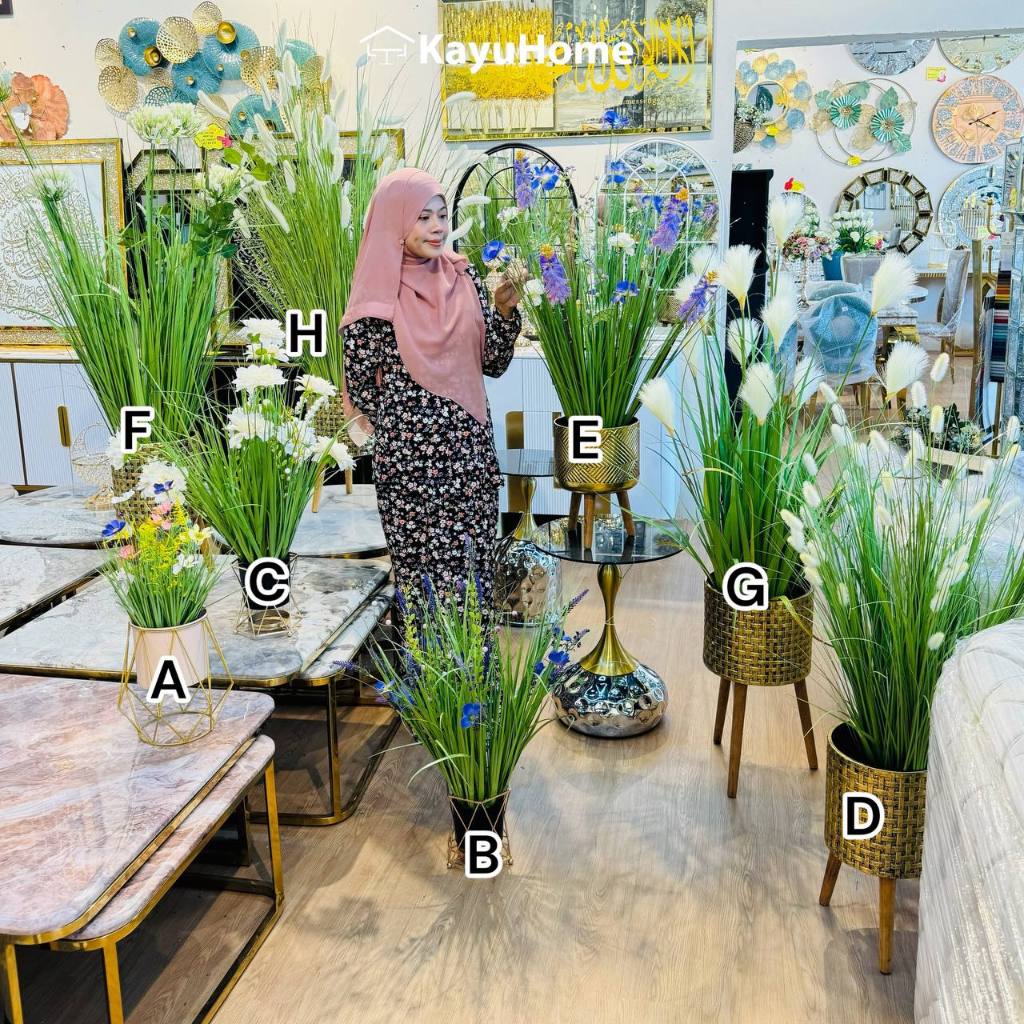 Mini Artificial Plant Home Pokok Bunga Lalang Tiruan Hiasan /Artificial ...