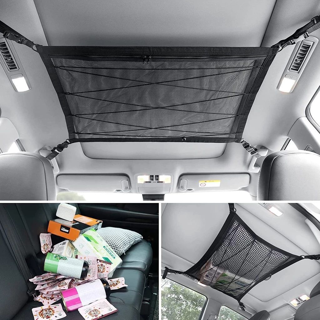 Adjustable CAR Ceiling Cargo Net Pocket - Car Roof Adjustable Interior ...