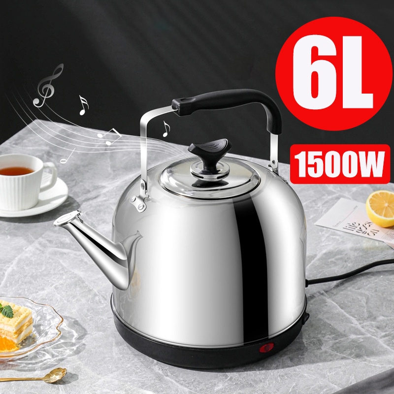 【Spot】6.5L Stainless Steel Kettle 1500W Fast Boiling Electric Kettle ...