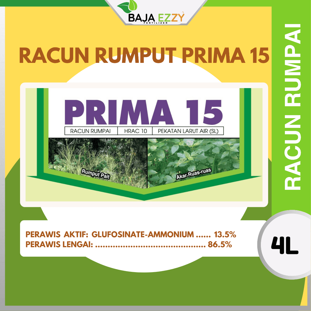 Racun Rumput halex PRIMA 15 4L Herbicide rumput sambau rumput kerbau ...
