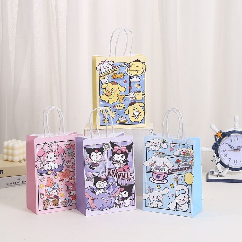 Sanrio Design Paper Bag Birthday Party Kraft Paper Bag Pokemon Paper ...