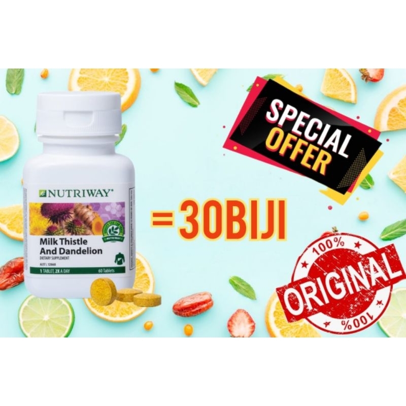 NUTRILITE MILK THISTLE & DANDELION PLUS (TRIAL PACK) (30BIJI) | Shopee ...