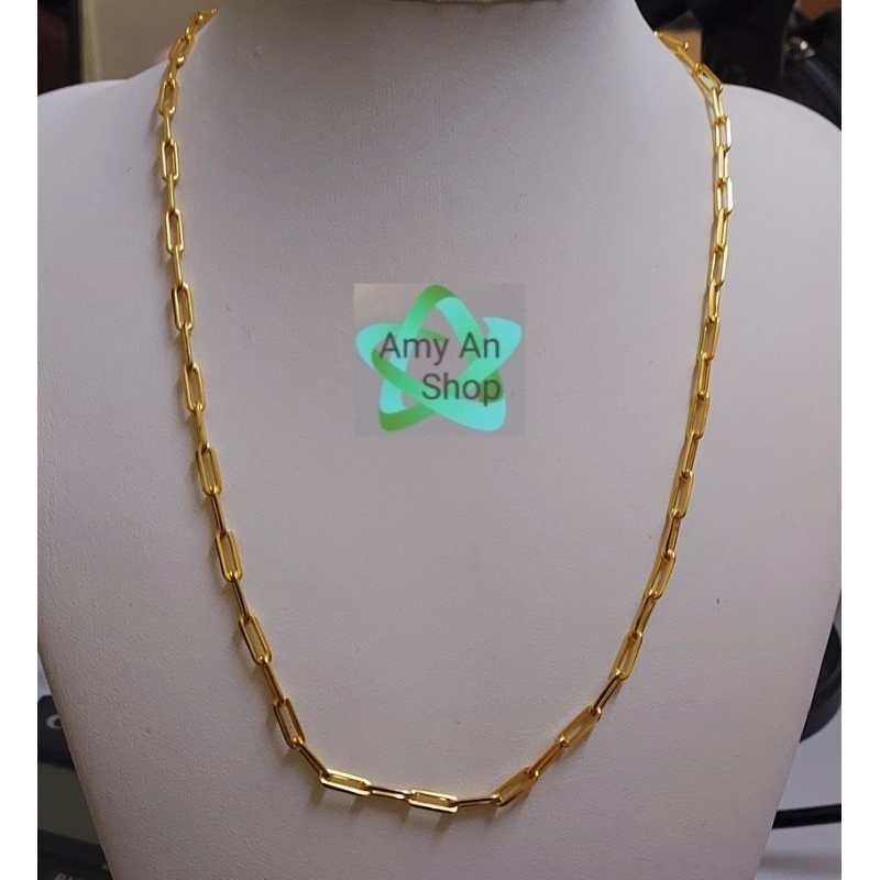 Rantai leher tembaga gaya paper clip | Shopee Malaysia