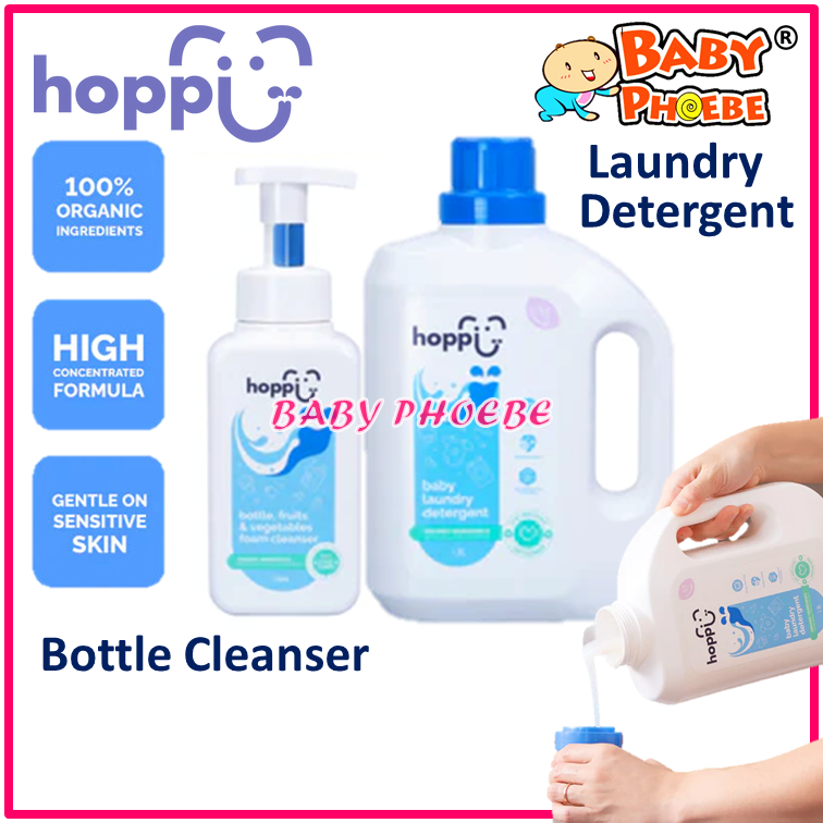 Hoppi Laundry Detergent Lavender 1.8L / Bottle, Fruits & Vegetables Foam Cleanser 500ml | Shopee ...