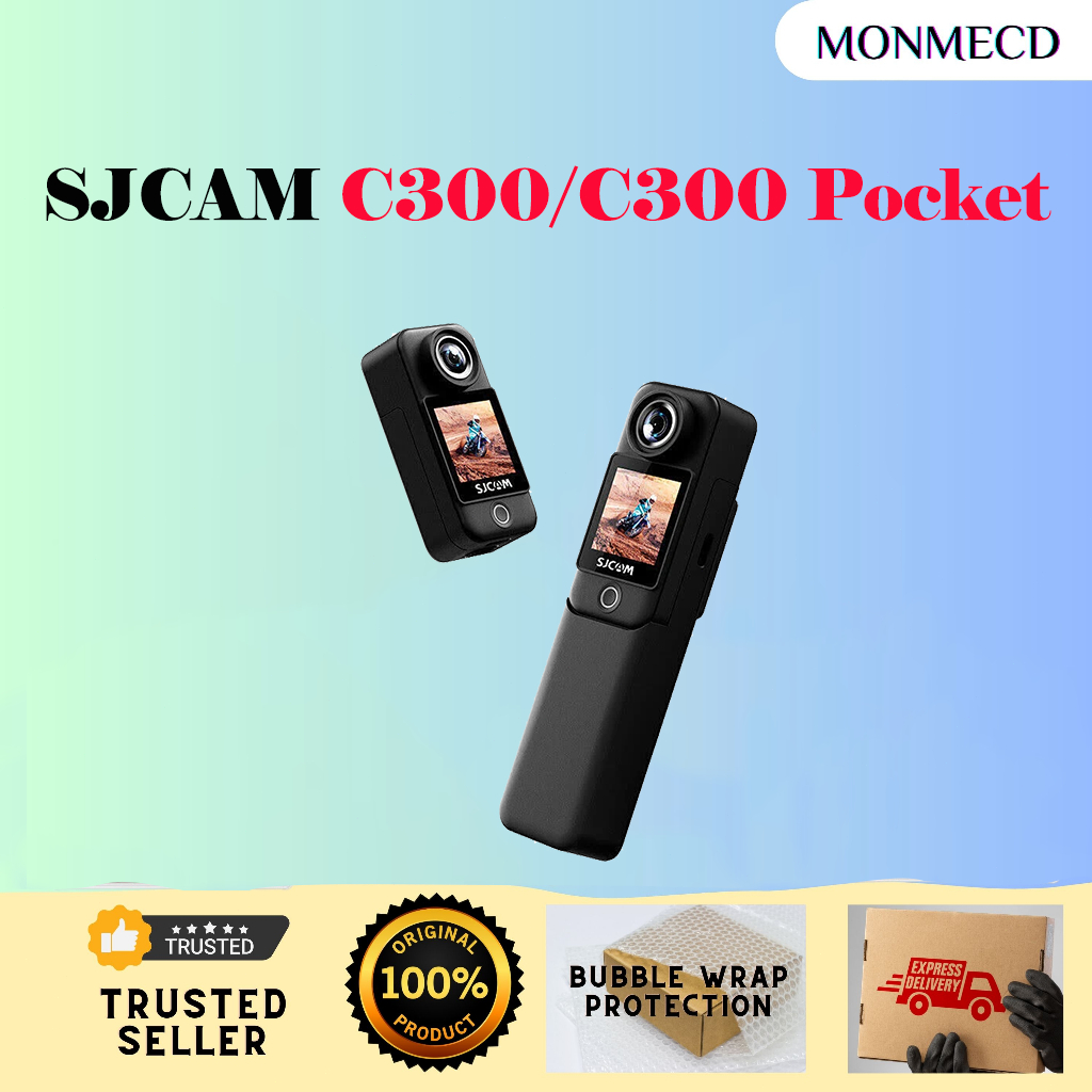 【Ready Stock】SJCAM C300 /C300 Pocket Action Camera 4K HD WIFI Dual ...