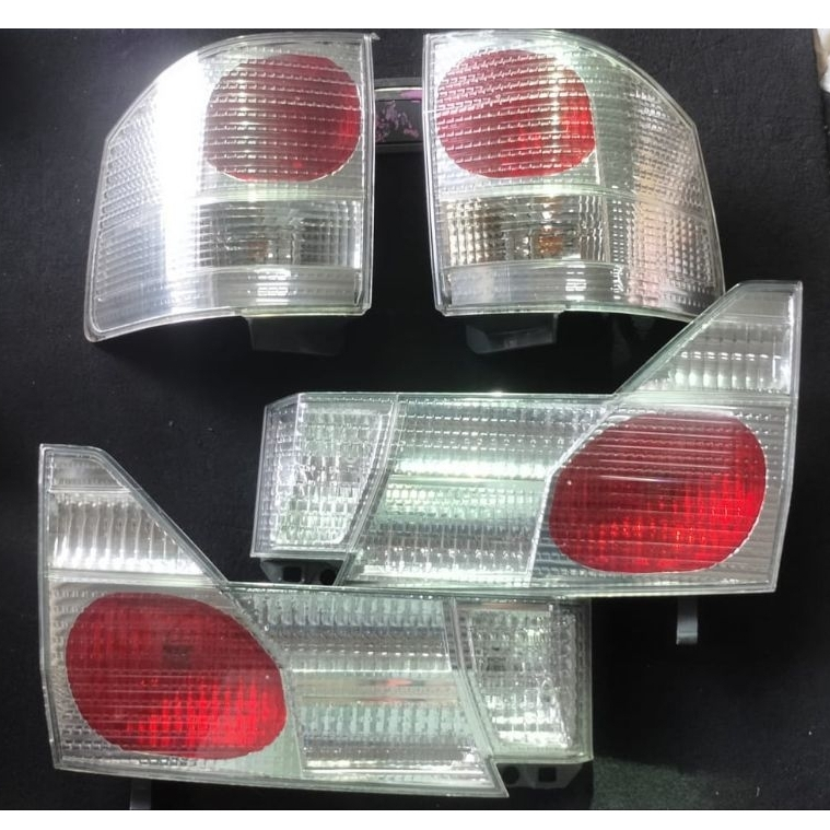 TOYOTA ALPHARD ANH10 PFL ALBINO REAR LAMP 4 PCS SET USED IN GREAT ...