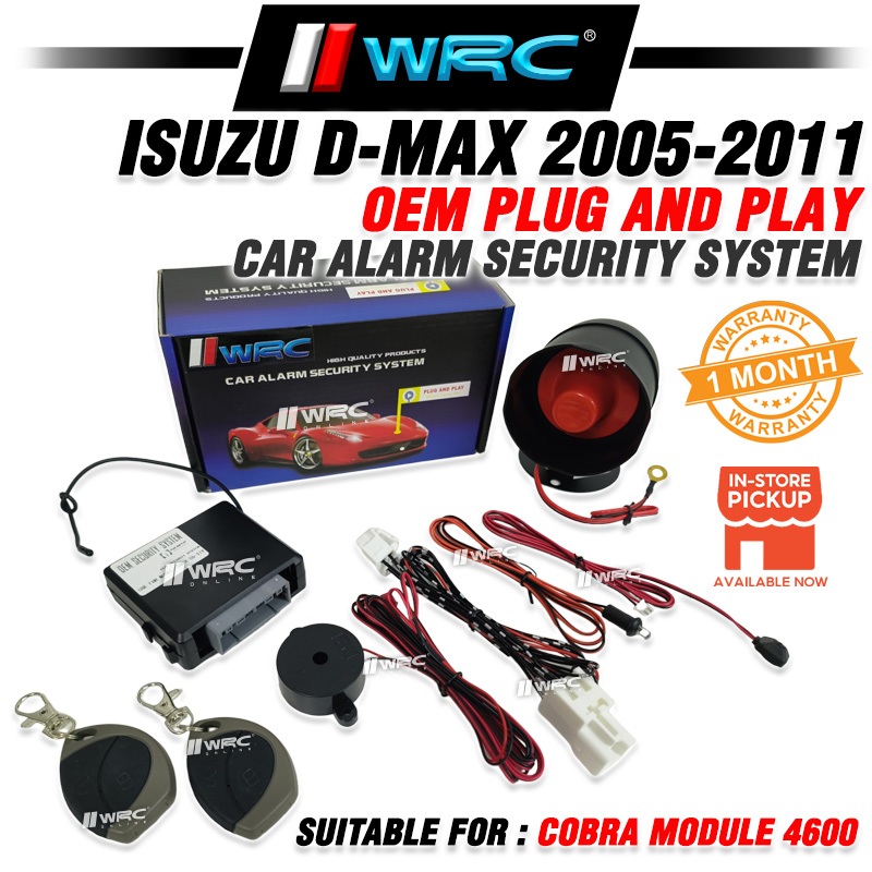 Isuzu D-Max 2005 - 2011 / 2012 - 2019 OEM Plug And Play Car Alarm ...