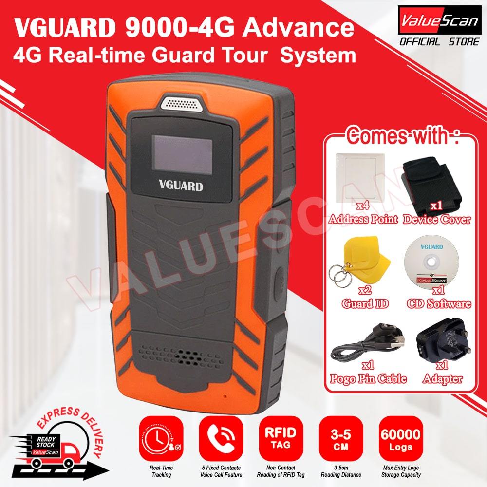 VGUARD by Valuescan 9000 4G Advance 4G Real-time Guard Tour System ...