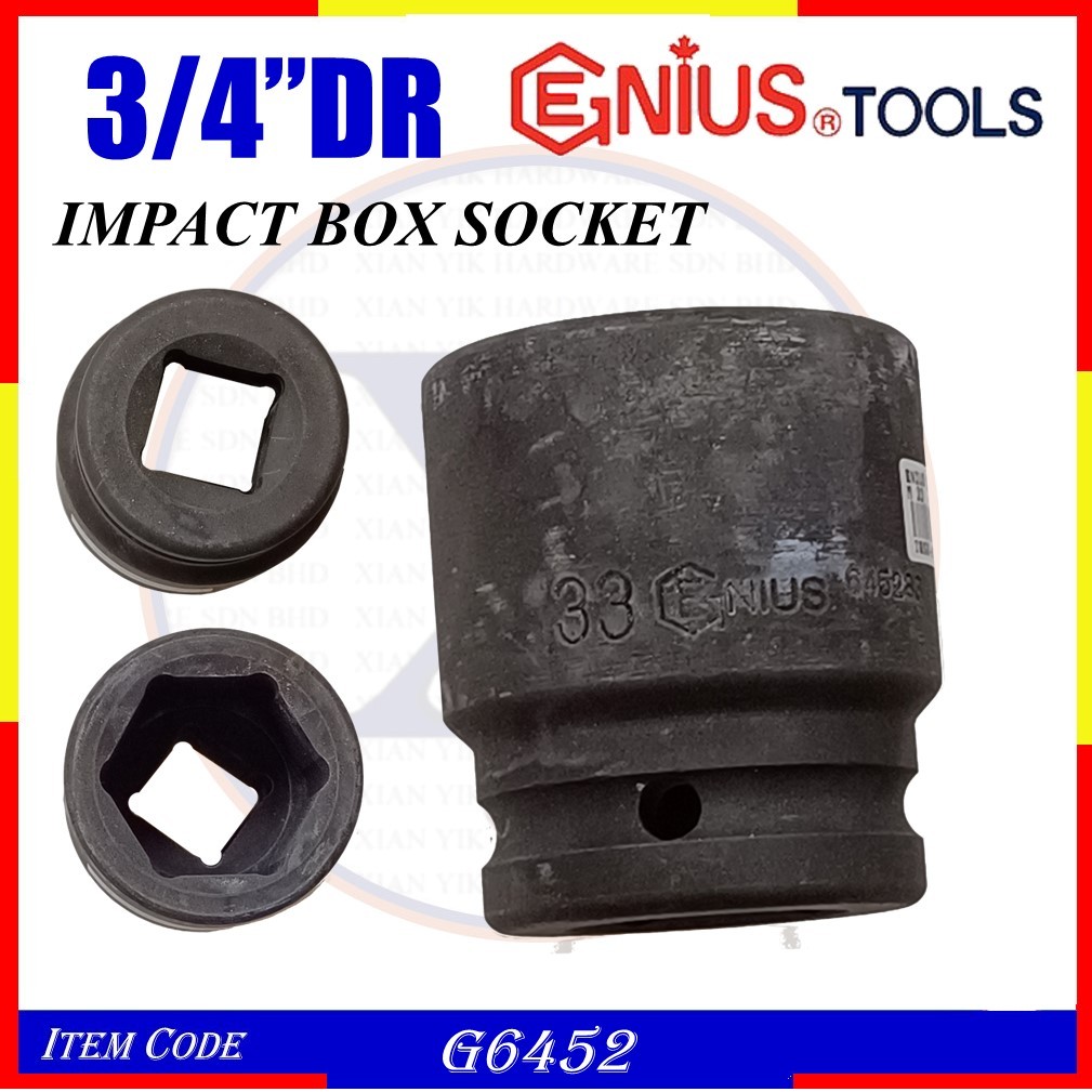 G6452 3/4"DR X 6PT 17mm TO 50mm GENIUS IMPACT SOCKET / GENIUS IMPACT ...
