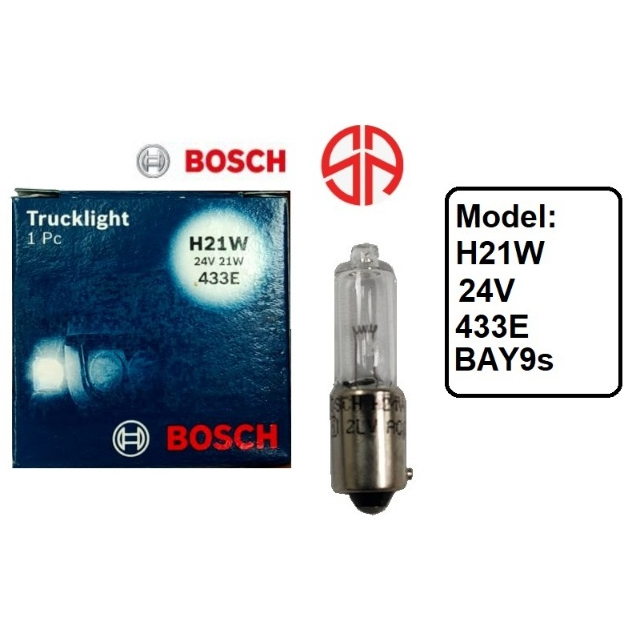24V H21W 21W BAY9s Signal Bulb Indicator Bosch 1987302533 Tail Reverse Truck Lorry Trailer ...