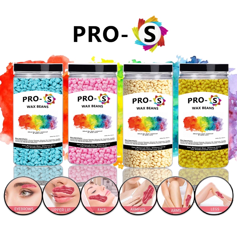 PRO-S 400g Bottle Depilatory Hard Wax Bean Crystal & Pearl Brazilian ...