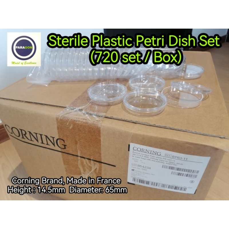 Sterile Plastic Petri Dish Set (720 set /box), H14.5mm D65mm Brand ...