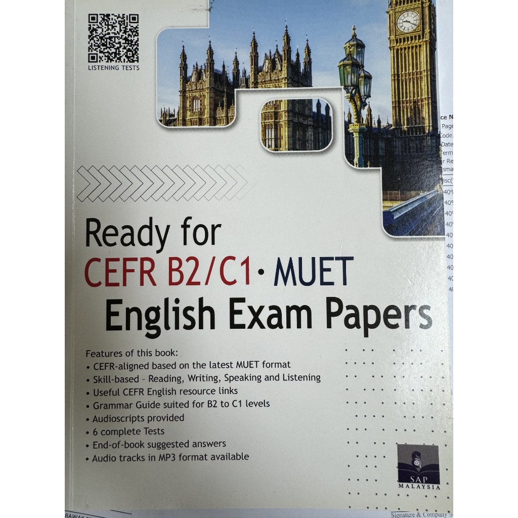 READY FOR CEFR B2/C1 MUET ENGLISH EXAM PAPERS (WITH LISTENING TESTS ...